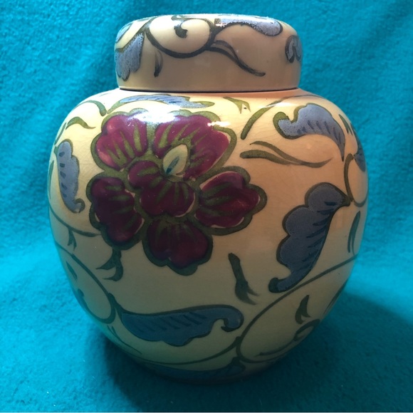 Accents | Vintage Chinese Ginger Jar W Hand Painted Floral Design ...